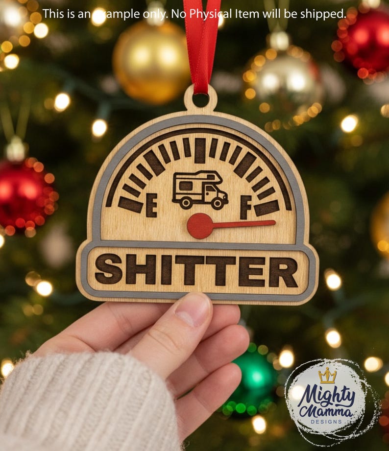 Shitters Full RV Meter Christmas Ornament Design: Laser Cut File SVG ...