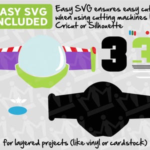 Space Ranger Wings 3 SVG & PNG Design | Toy Buzz Third Birthday | for ...