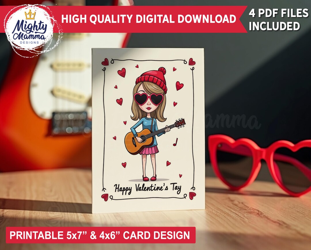 Happy Valentine's Tay Printable Card Download | Funny Parody Valentine ...