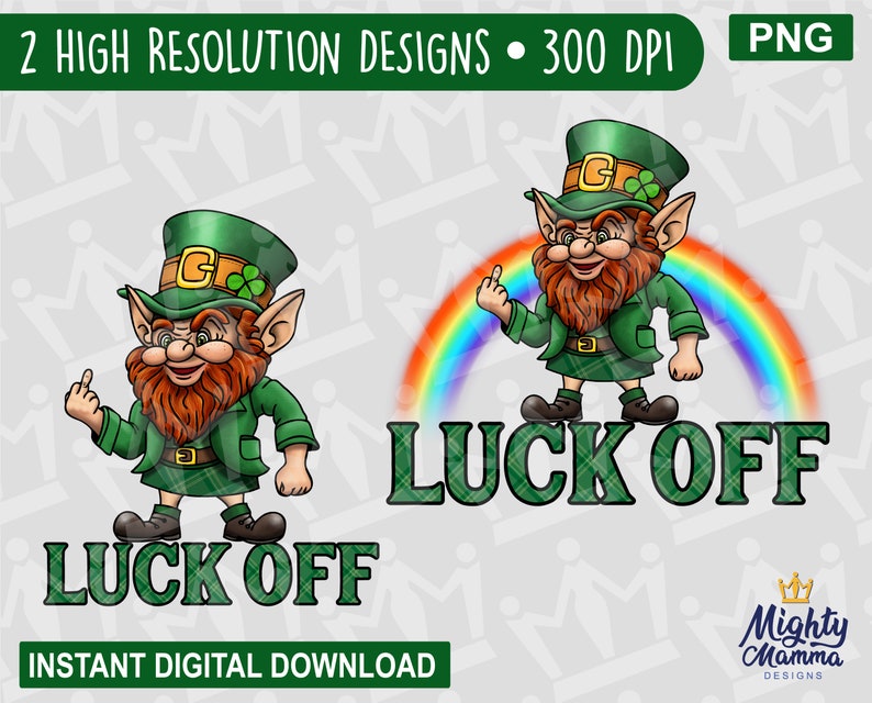 Luck off Leprechaun PNG Graphic Design for Print Sublimation - Etsy