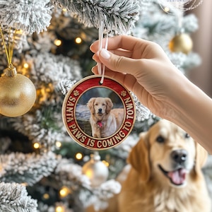 Santa Paws is Coming to Town PNG Design File for Sublimation | Round ...