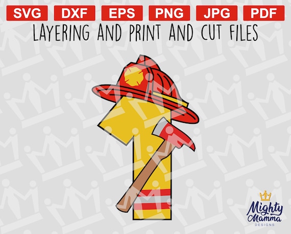 FIREMAN 1 SVG Png Number One Firefigther Fire Man First - Etsy
