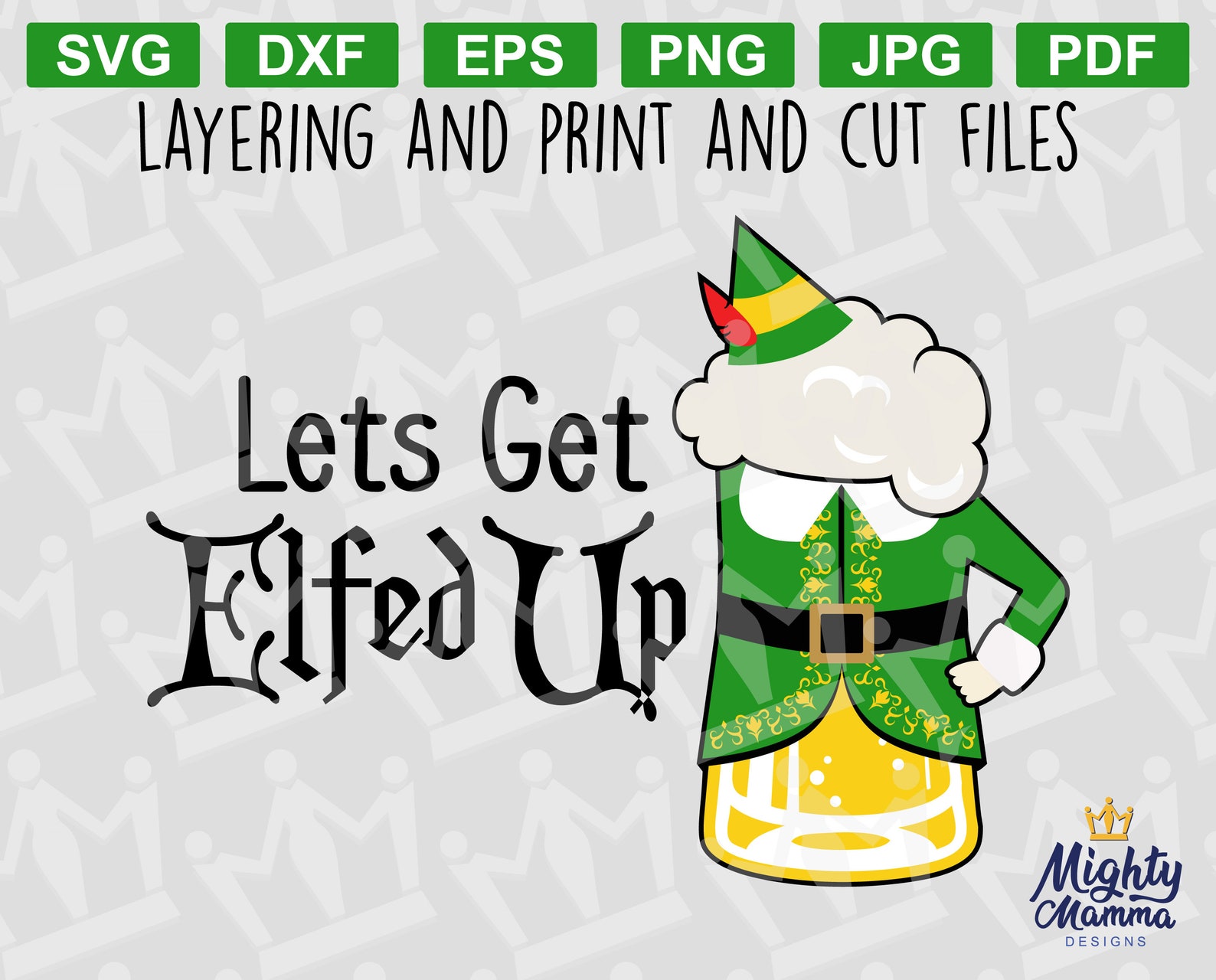Let's Get ELFED up SVG & Png - Beer Drink Elf Christmas Holiday Funny ...