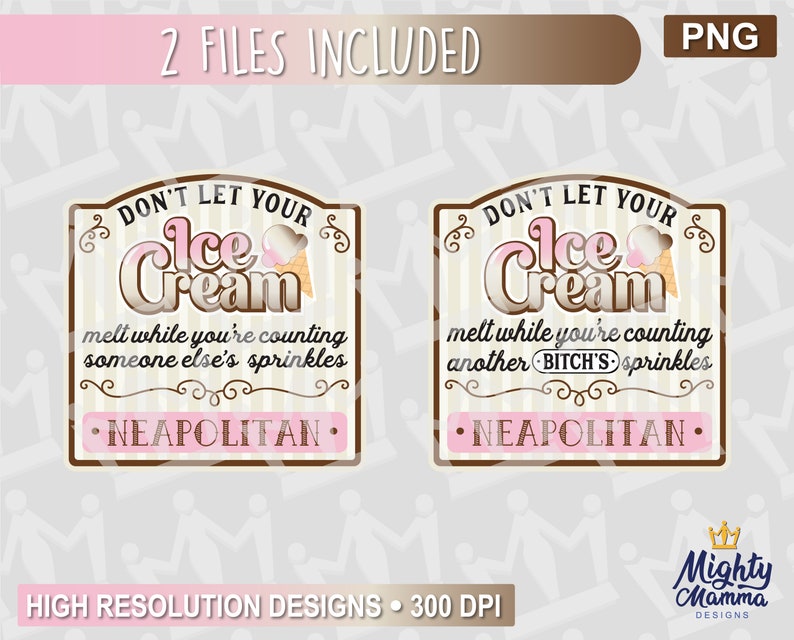 Don't Let Ice Your Ice Cream Melt PNG Ice Cream Label - Etsy