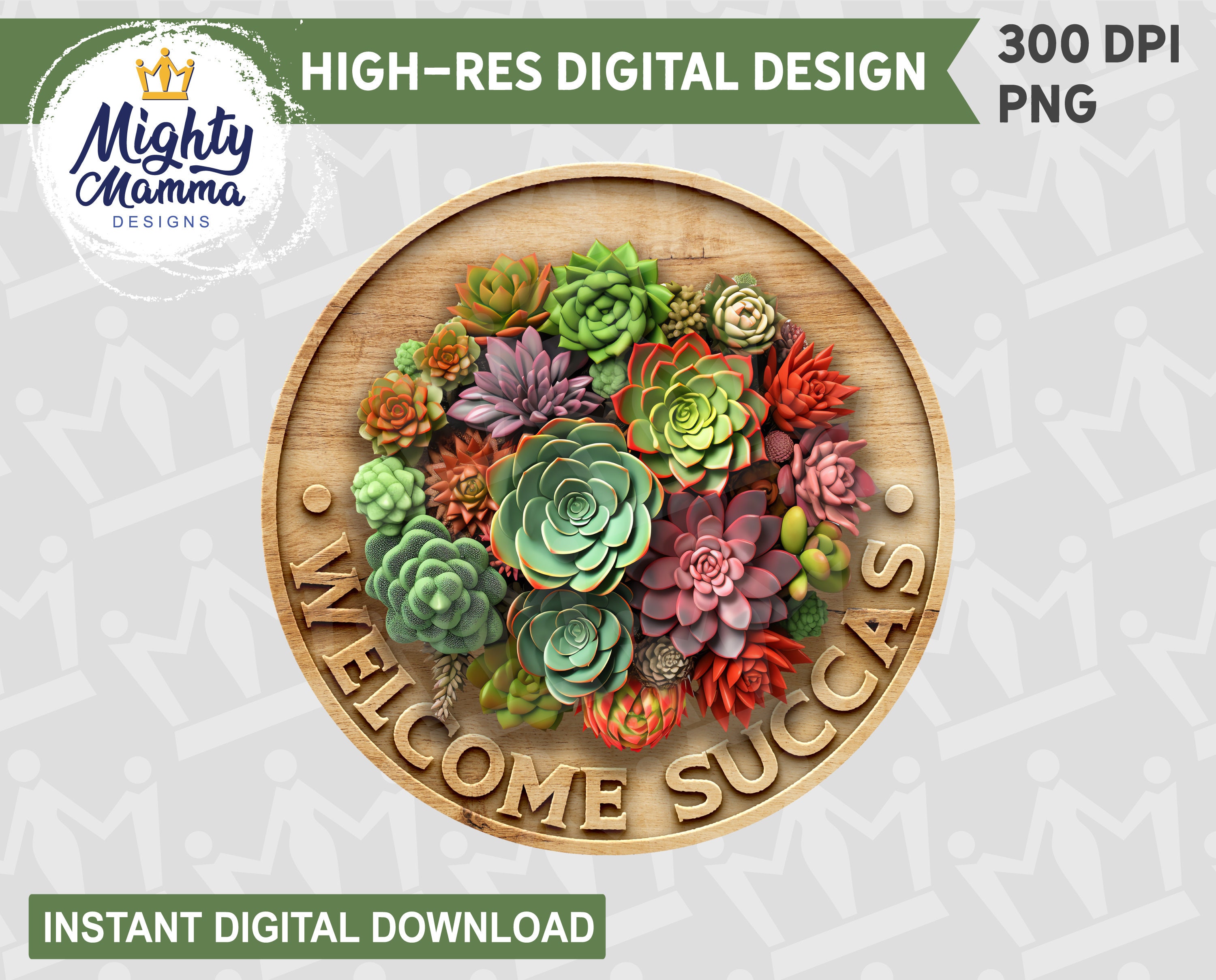 Welcome Succas - Round Door Hanger Sign PNG Design, Sublimation, Carved ...