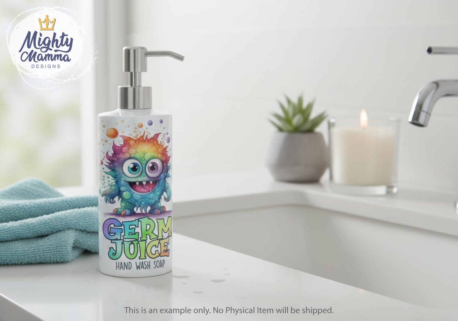 Germ Juice Monster Soap Dispenser Graphic: Funny Kids Bathroom (PNG ...