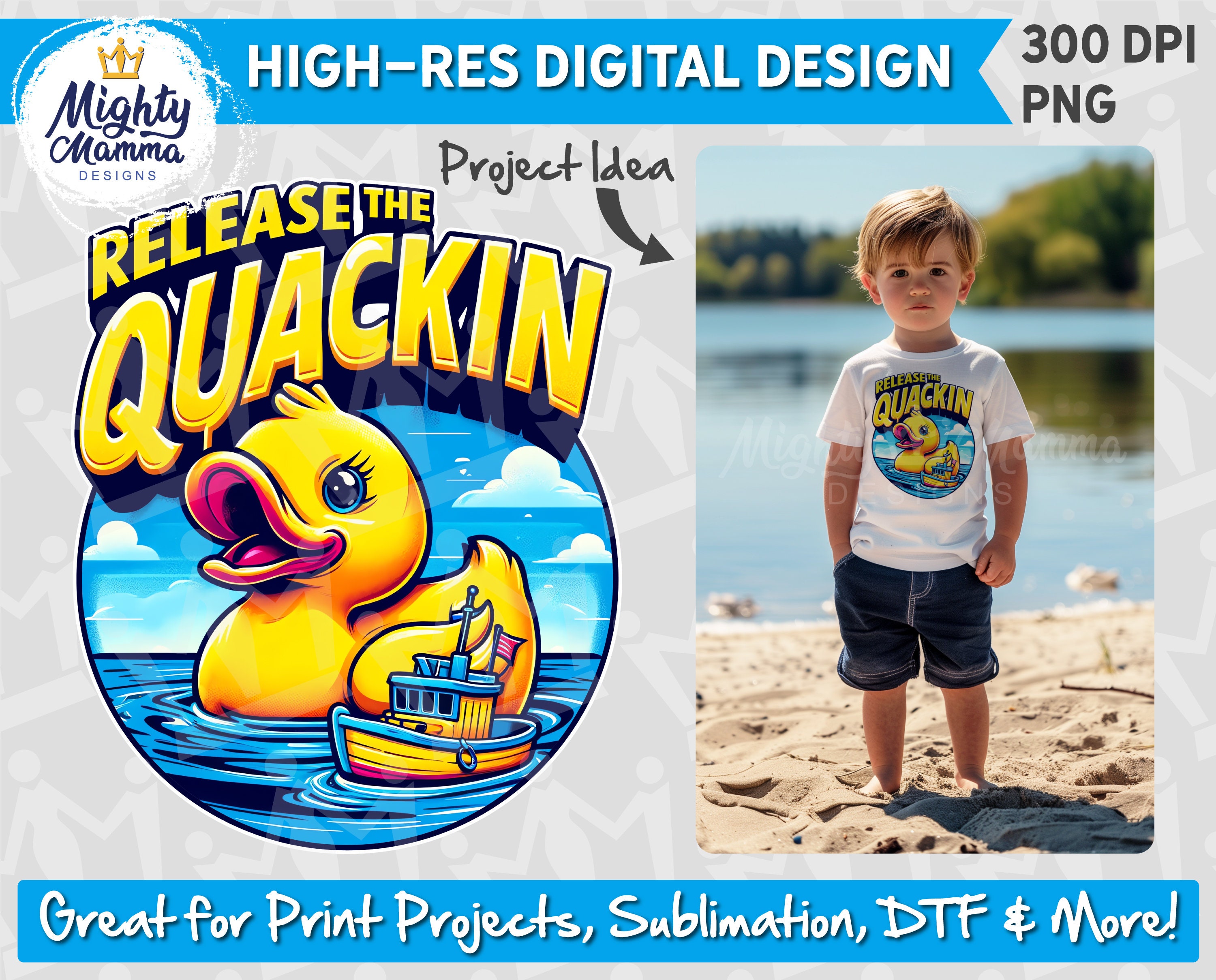 Release the Quackin PNG File | for Print, Sublimation, DTF | Funny ...