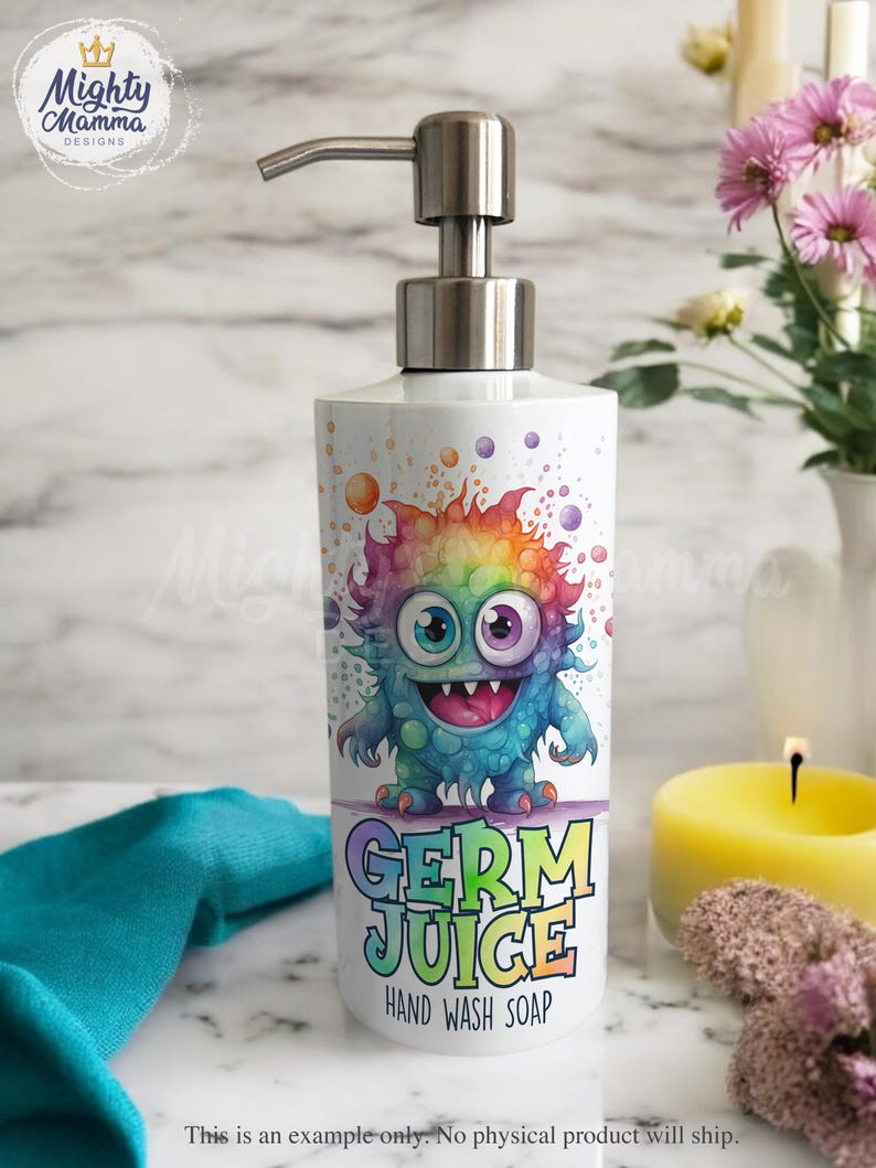 Germ Juice Monster Soap Dispenser Graphic: Funny Kids Bathroom (PNG ...