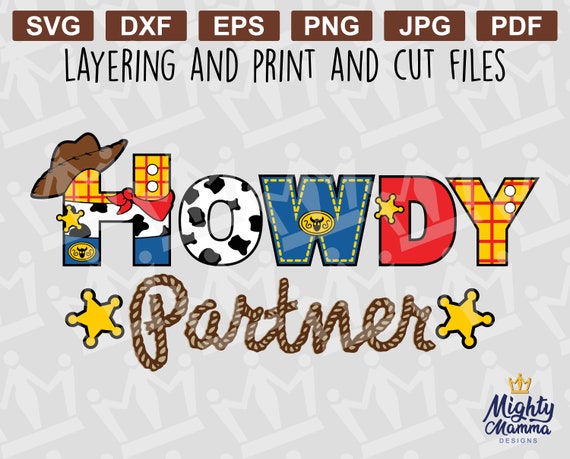 Toy Cowboy Howdy Partner Rope Design SVG Png. Use With - Etsy