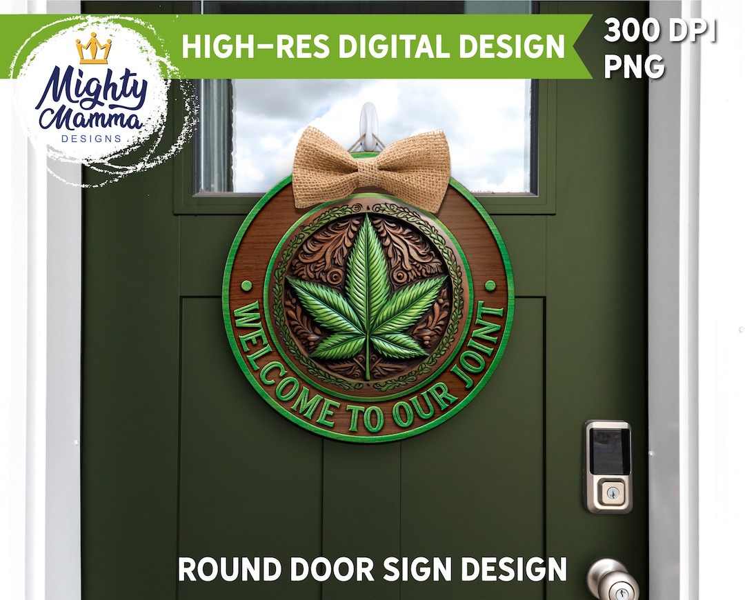Welcome to Our Joint - Round Door Sign PNG Design, for Sublimation ...