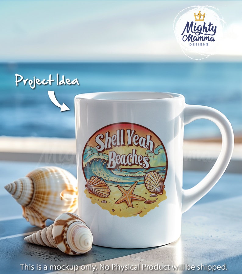 Shell Yeah Beaches PNG Design | for Print, Sublimation, DTF | Retro ...