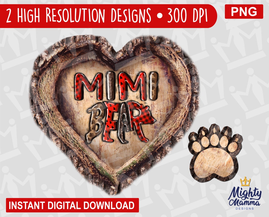 Mimi Bear PNG Graphic Files - for Sublimation, DTF, for Shirts Tumblers ...