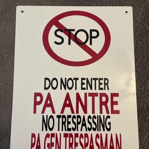 Haitian Creole - Do Not Enter Sign - Etsy