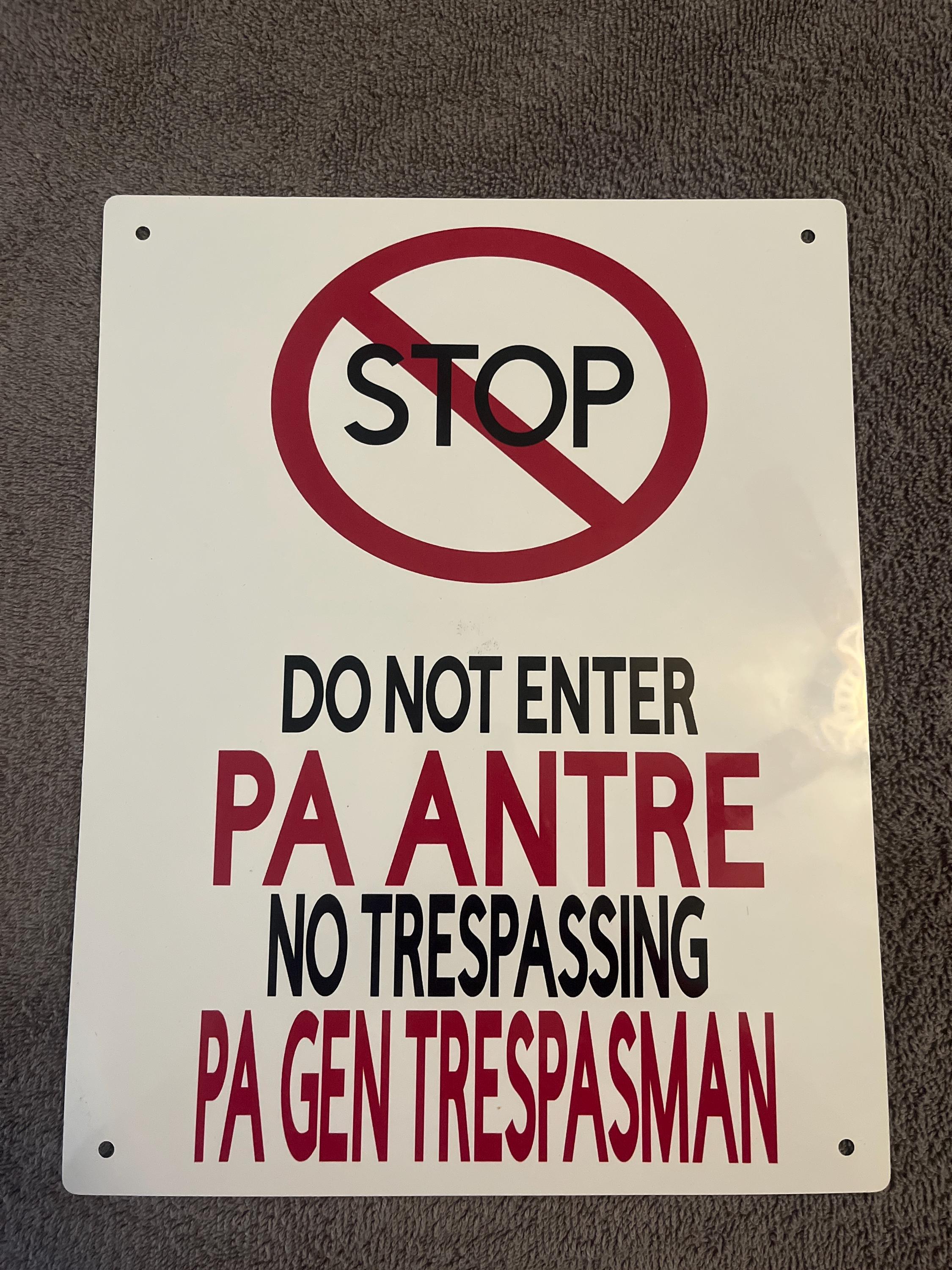 Haitian Creole - Do Not Enter Sign - Etsy