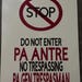 Haitian Creole - Do Not Enter Sign - Etsy