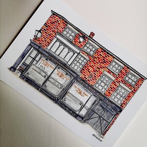The High Street, Illustration Art Prints, Urban Sketching Illustrated ...