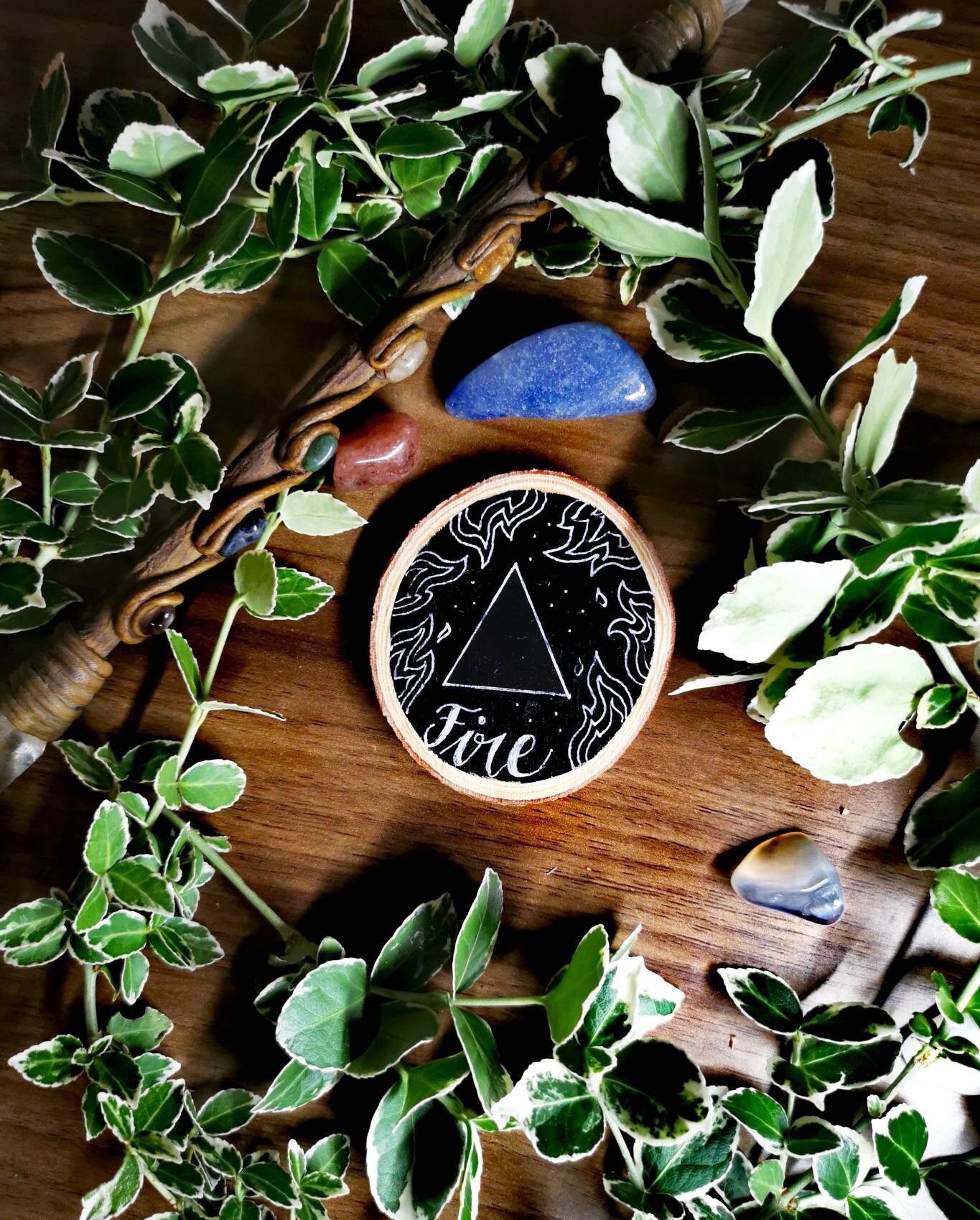 Altar Tiles Elements Set of 4 Pagan/witchcraft Hand - Etsy UK