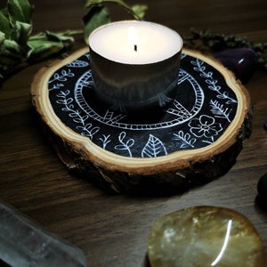 Altar Tiles Wiccan/pagan/witchcraft Hand Painted Wood Slice. Sabbat ...