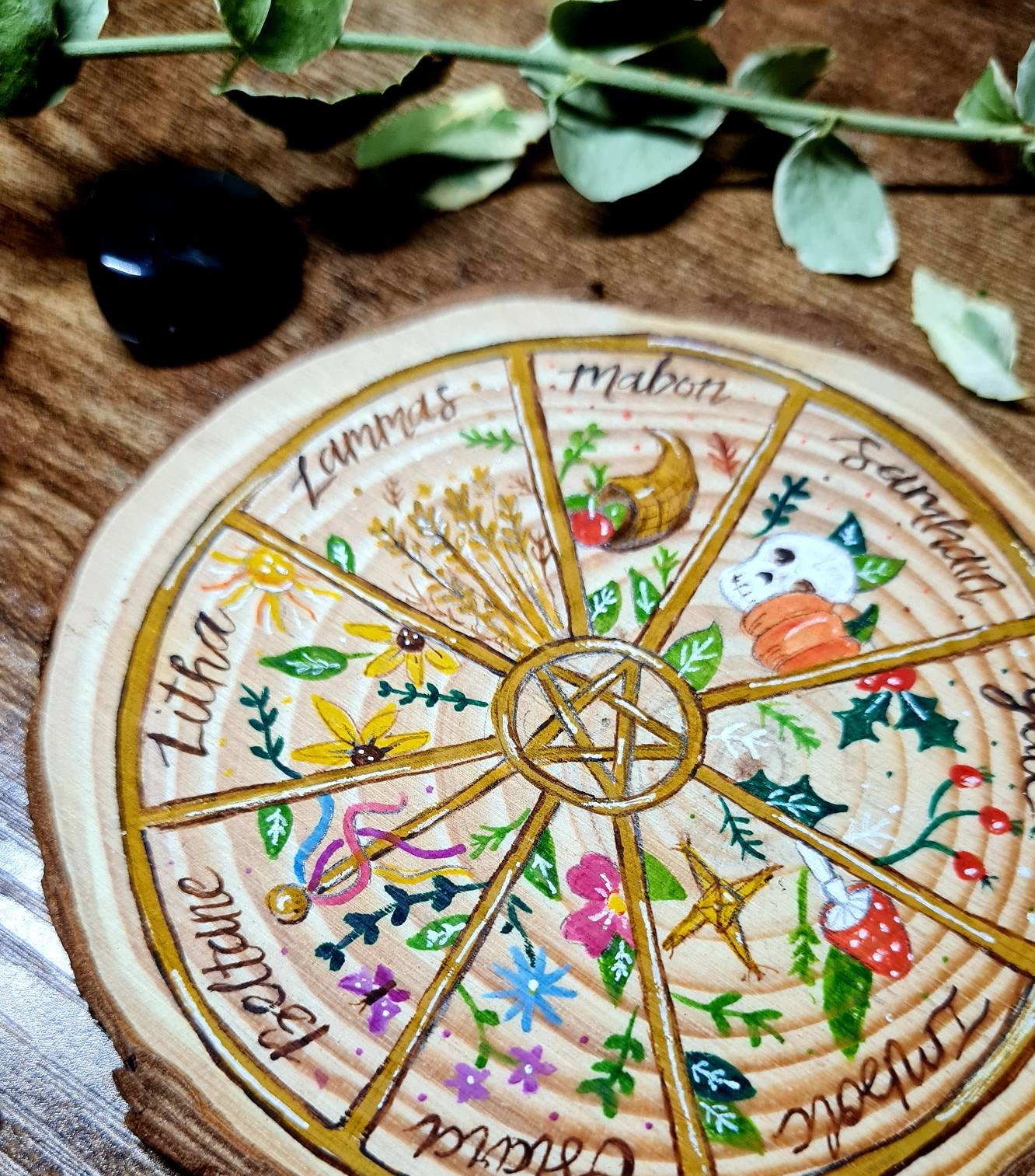 Watercolour Wheel of the Year Hand Painted Witches Sabbat - Etsy