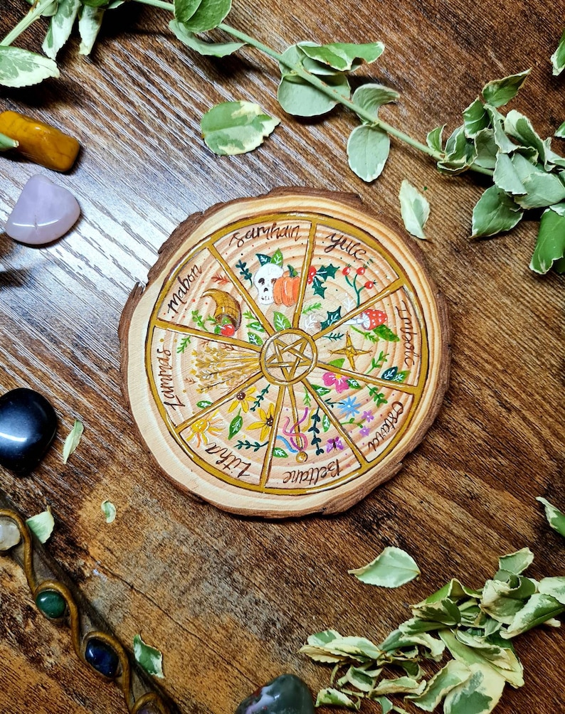 Watercolour Wheel of the Year Hand Painted Witches Sabbat - Etsy