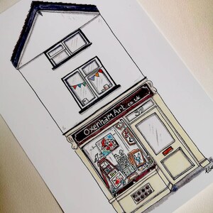 The High Street, Illustration Art Prints, Urban Sketching Illustrated ...