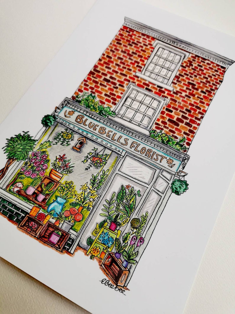 The High Street Illustration Art Prints Urban Sketching - Etsy UK