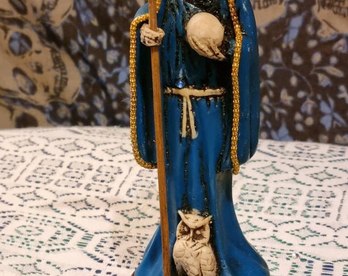 Santa Muerte Statue Holy Death Azul Filled in Mexico - Etsy