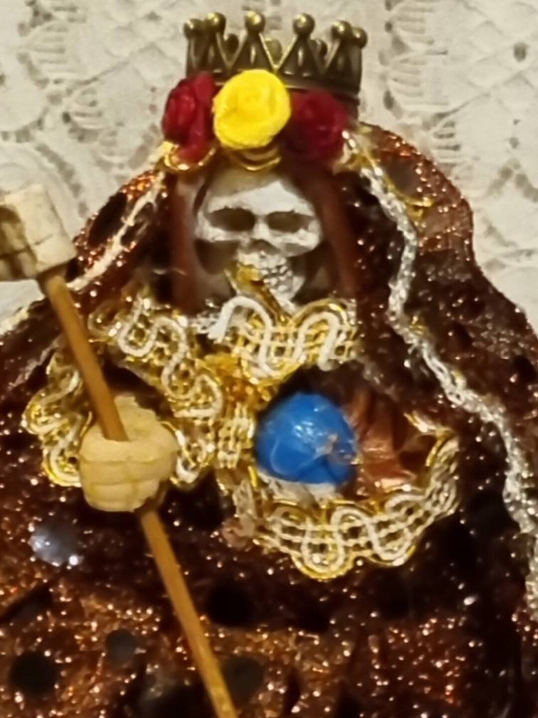 Santa Muerte, Holy Death, Dressed Statue, Filled in Mexico, 6 Inches - Etsy