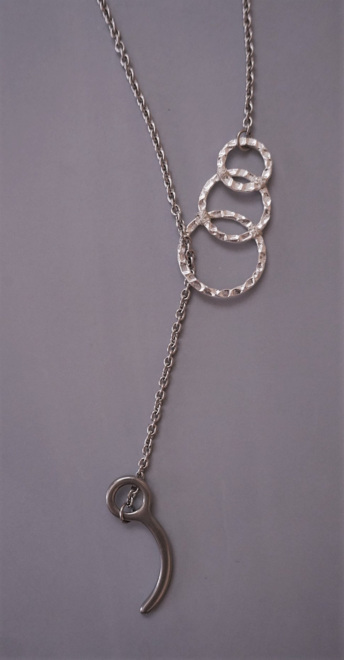 Skydiver 3-ring & Closing Pin Necklace | Etsy