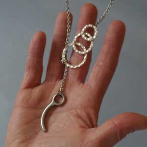 Skydiver 3-ring & Closing Pin Necklace - Etsy