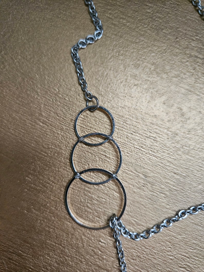 Skydiver 3-ring & Closing Pin Necklace - Etsy