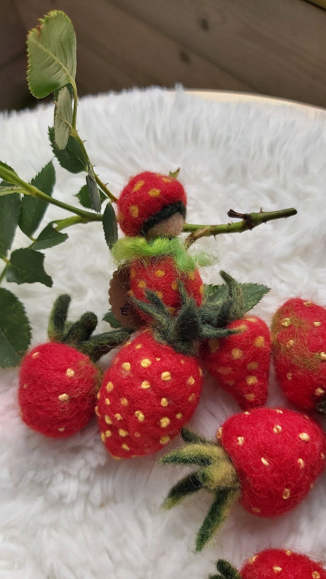 Fresh Strawberries Needle Felted and Embroidered a Lasting Summer ...
