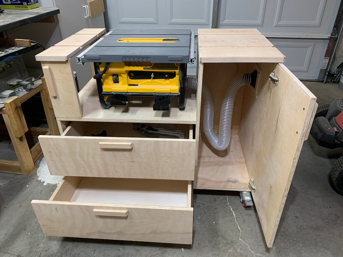 Build Plans: Mobile Cart Plans for the Dewalt DWE7480 Table - Etsy