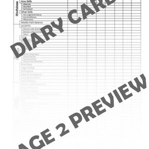 DBT LESSON 0-2 / D.B.T Diary Cards Worksheets and Handouts (DBT Peer ...