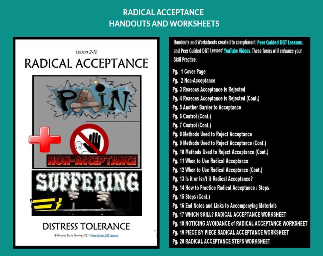 D.B.T. LESSON 2-12 / Distress Tolerance RADICAL ACCEPTANCE Skills ...