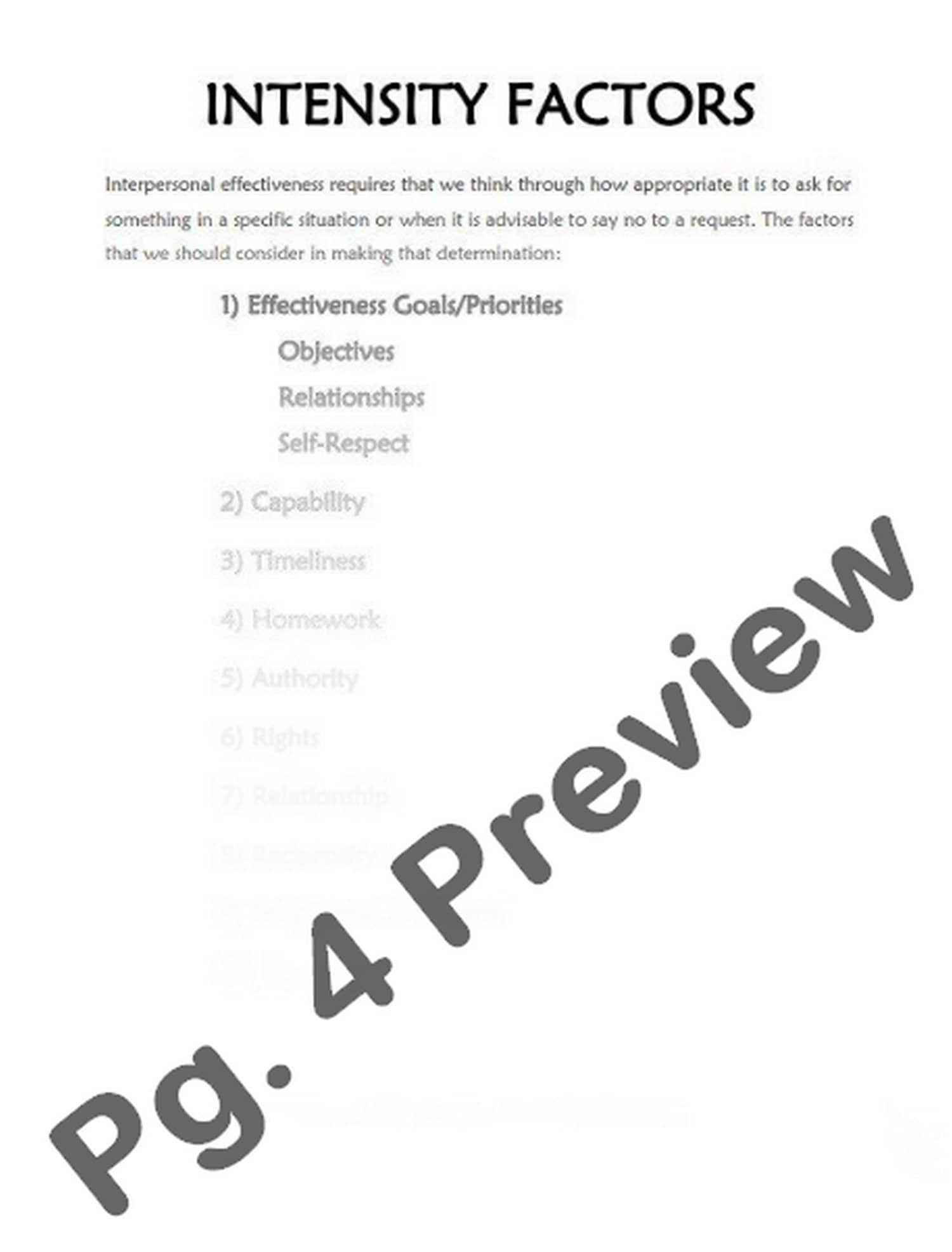 DBT LESSON 4-4 / Interpersonal Effectiveness Modulating Intensity ...