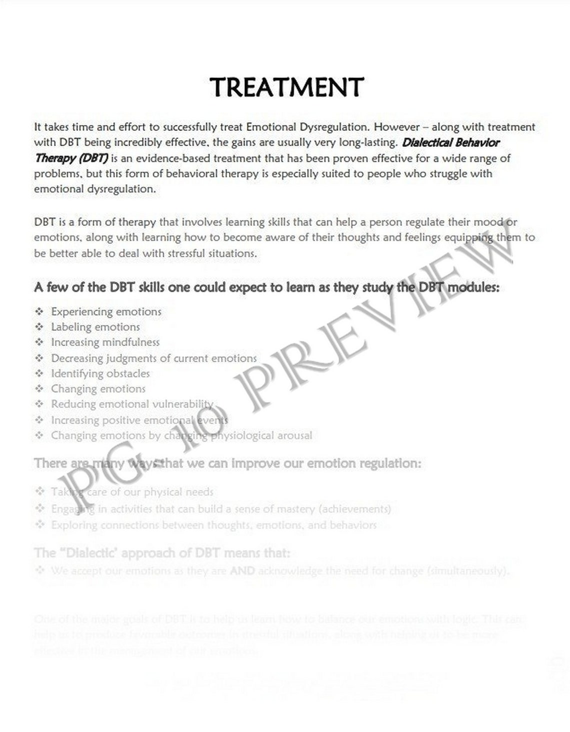 D.B.T. LESSON 3-1 / Emotion Regulation what is EMOTION Dysregulation ...