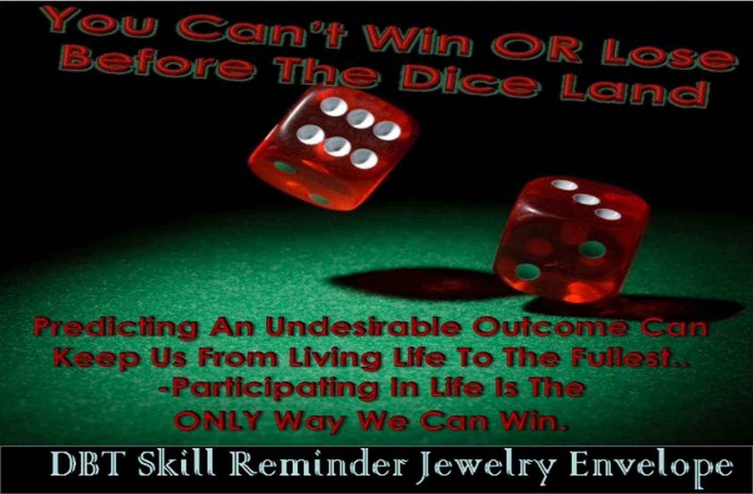 DBT Cognitive Distortion Reminder; Dice Necklace - Etsy