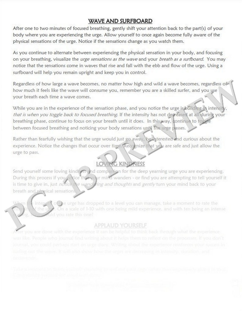 D.B.T. LESSON 2-7 / Distress Tolerance URGE SURFING Skill Worksheets ...