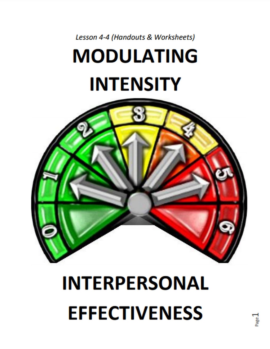 DBT LESSON 4-4 / Interpersonal Effectiveness Modulating Intensity ...
