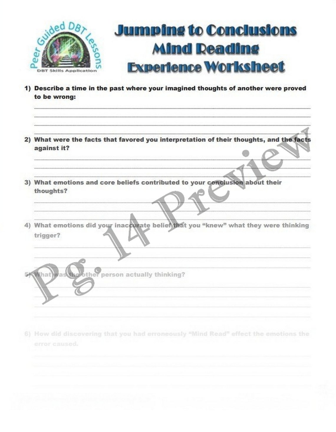 DBT LESSON 2-10 / Reality Acceptance, Cognitive Distortions Pt. 2 ...