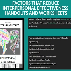 DBT LESSON 4-2 Pt. 1 / Factors That Reduce Interpersonal Effectiveness ...
