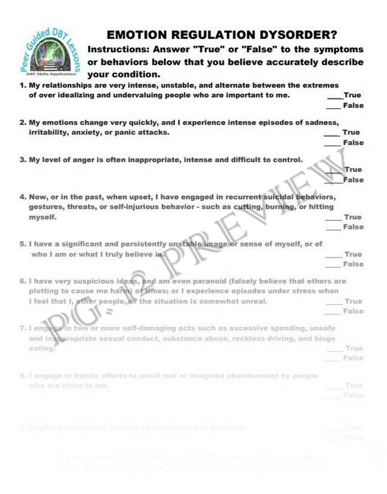 D.B.T. LESSON 3-1 / Emotion Regulation "what is EMOTION Dysregulation ...