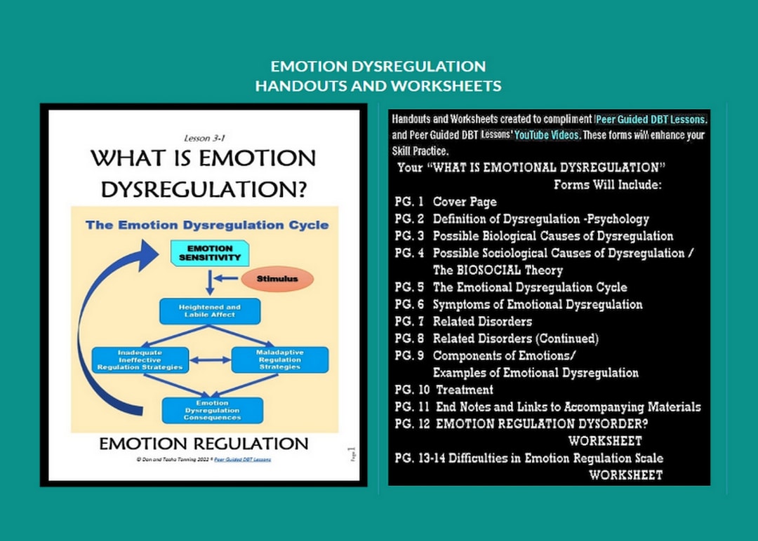 D.B.T. LESSON 3-1 / Emotion Regulation "what is EMOTION Dysregulation ...