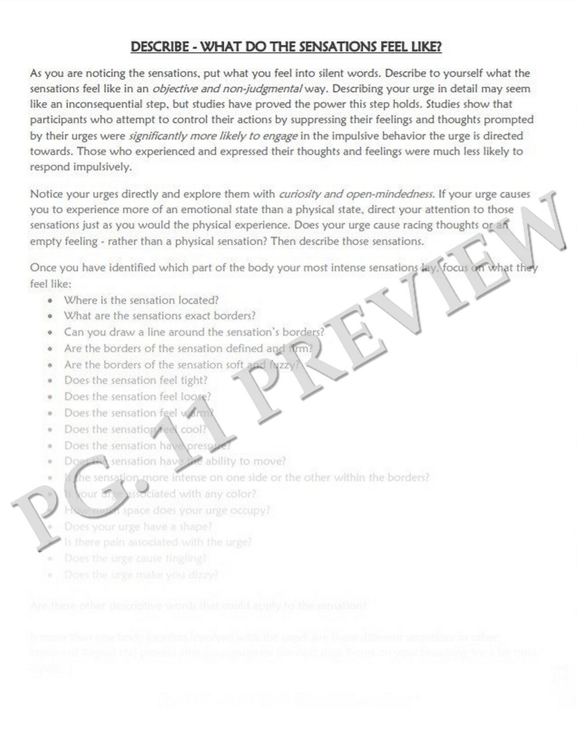 D.B.T. LESSON 2-7 / Distress Tolerance URGE SURFING Skill Worksheets ...