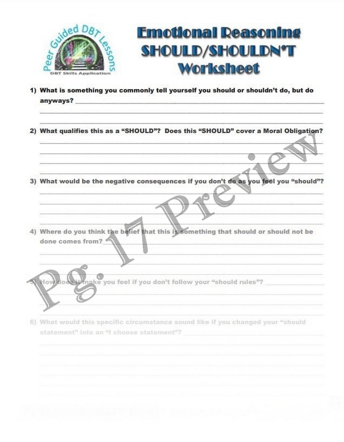 DBT LESSON 2-10 / Reality Acceptance, Cognitive Distortions Pt. 2 ...