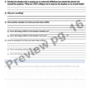 DBT LESSON 2-8 / Willingness Vs. Willfulness - Worksheets and Handouts ...