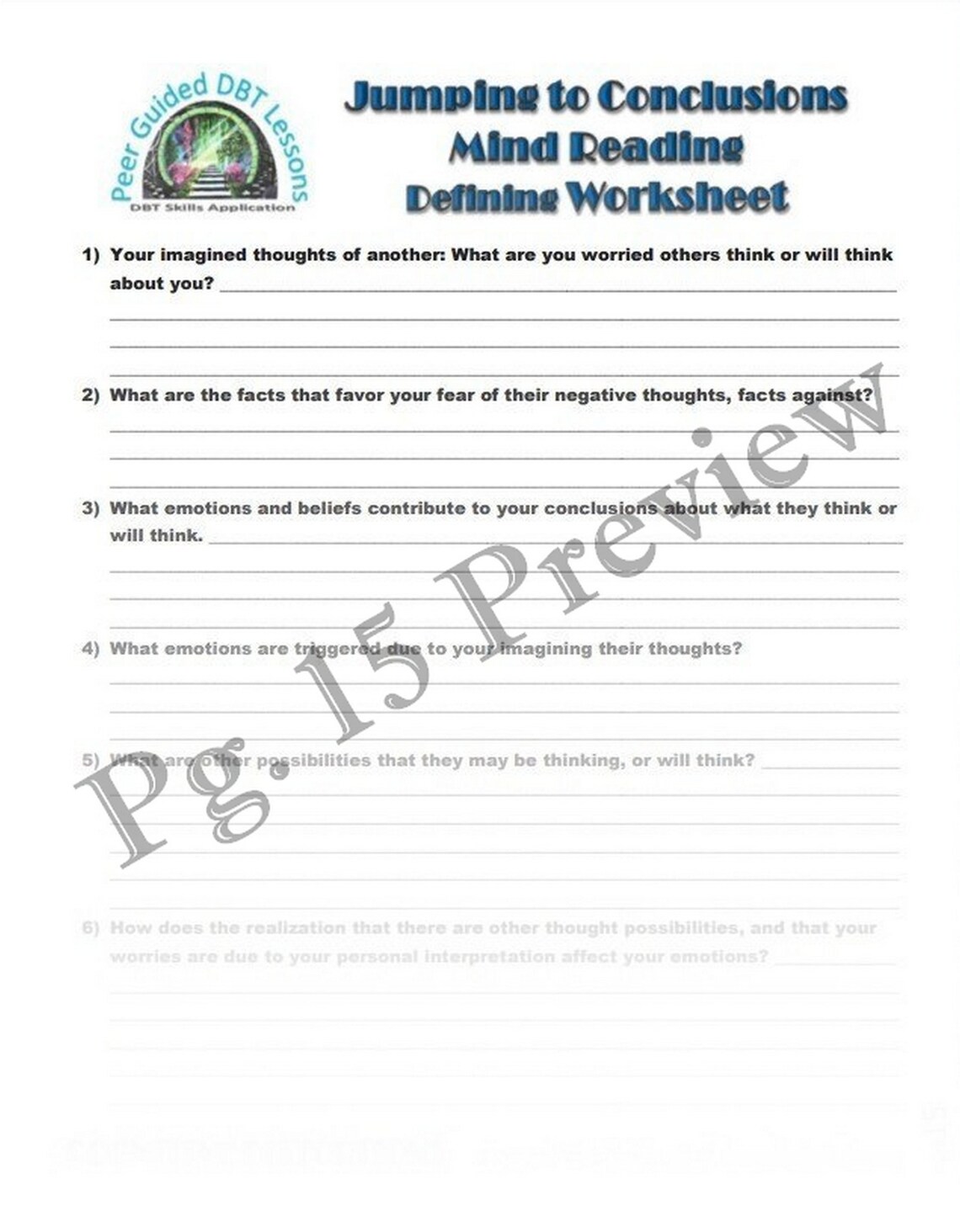 DBT LESSON 2-10 / Reality Acceptance, Cognitive Distortions Pt. 2 ...