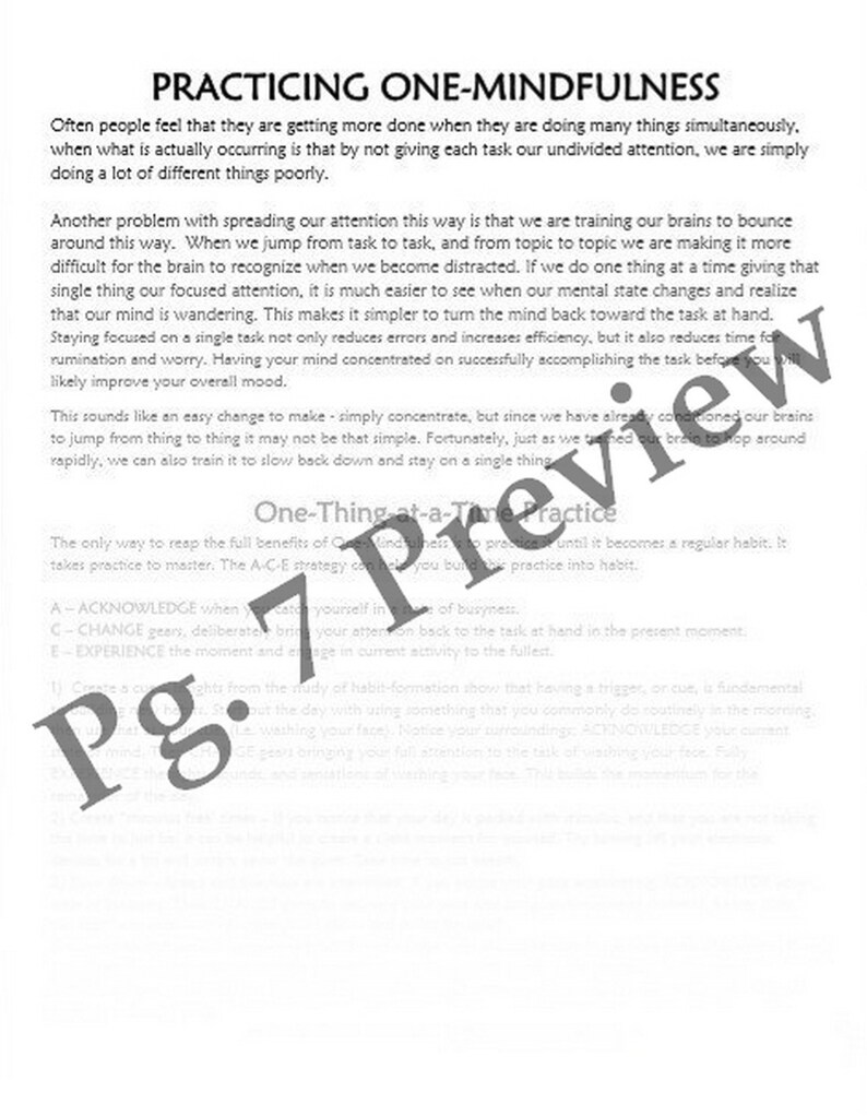 DBT LESSON 1-3 / 'HOW' Skills of Mindfulness pt.1/ Worksheet and ...