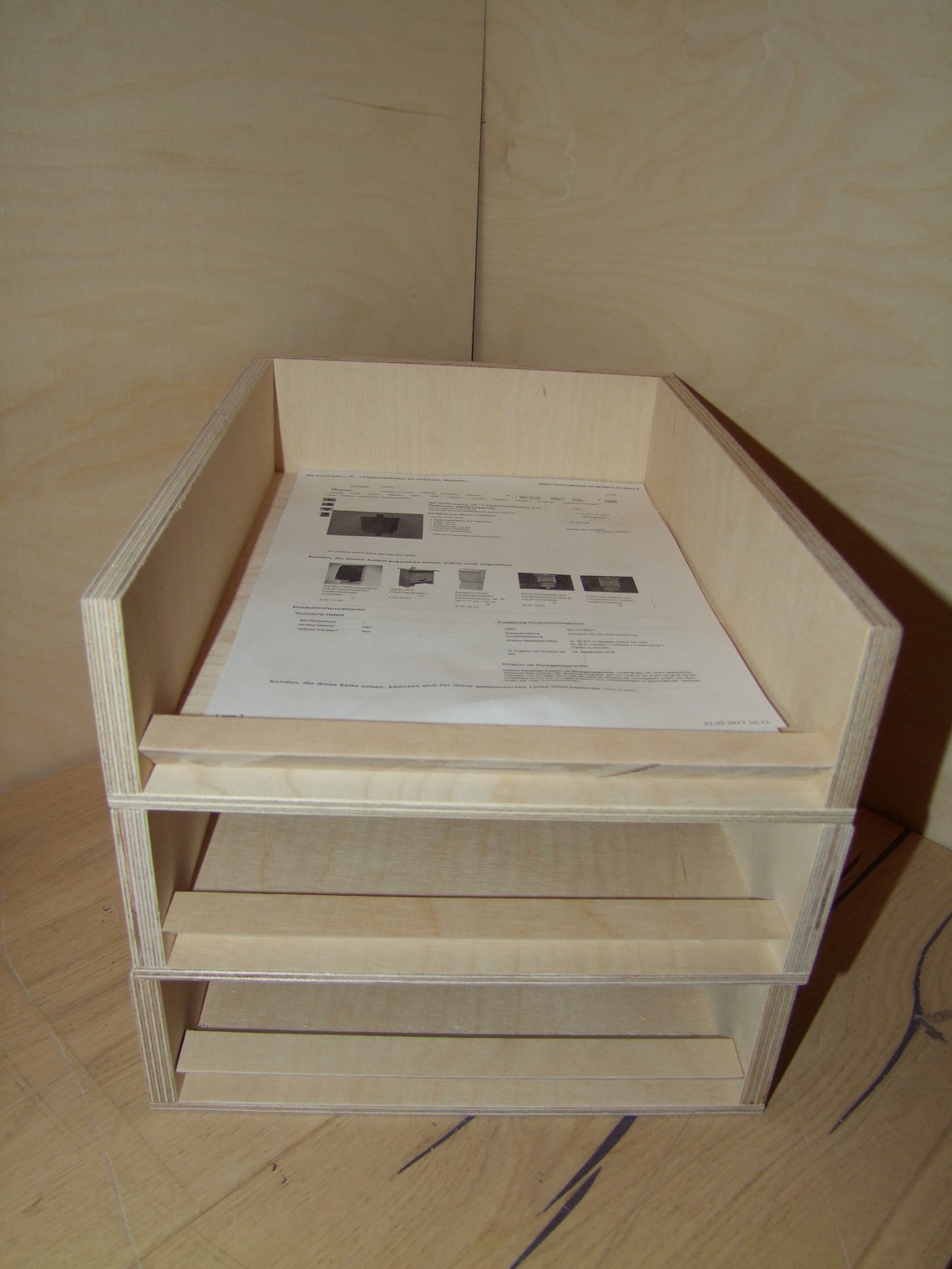 Dokumenten-Ablage z.B. für A5, Set best. aus 5 Ablagen, aus Holz ...